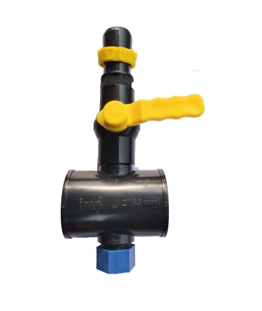 PVC 63mm Single Valve Tee to 40mm Rain Pipe Connector - Agri. Power
